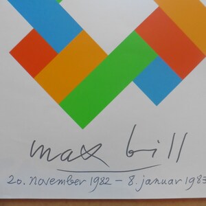 Max Bill Original Serigraph Art Poster 1982 - 19.7"×27.6" (50×70cm) - Etsy