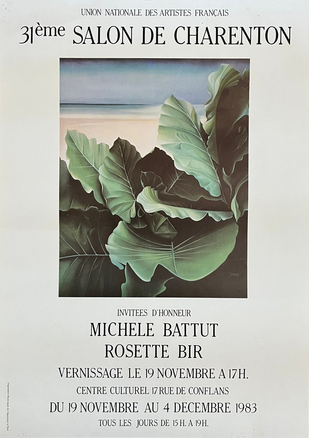 Michelle Battut & Rosette Bir Original Exhibition Poster - 14.2"×20.1 ...