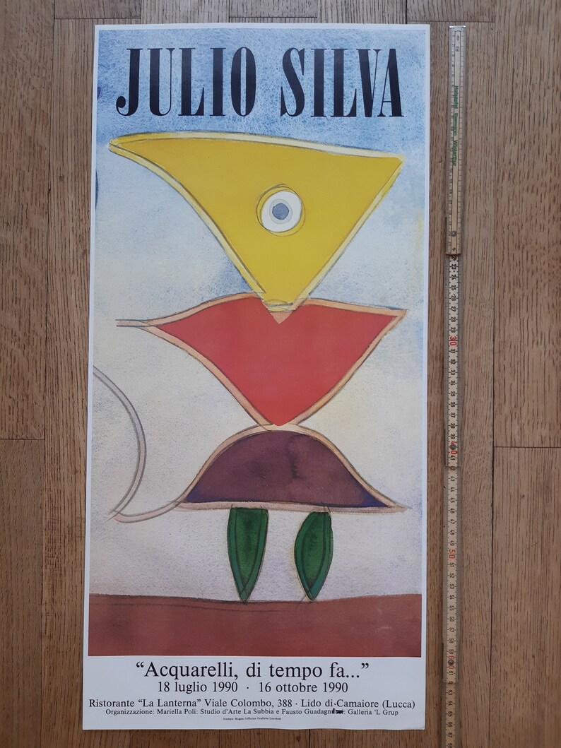 Julio Silva Original Art Exhibition Poster - 12.8"×26.4" (32.5×67cm) - Etsy