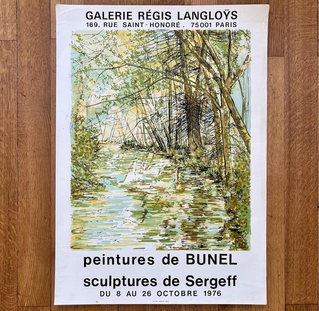 Jacob Bunel Original Art Exhibition Poster Used - 21.3"×29.9" (54x76cm ...