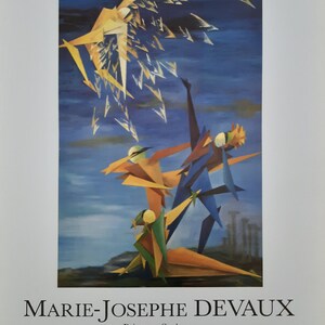 Marie Joseph Devaux Original Art Exhibition Poster Signed Used - 15.7"× ...
