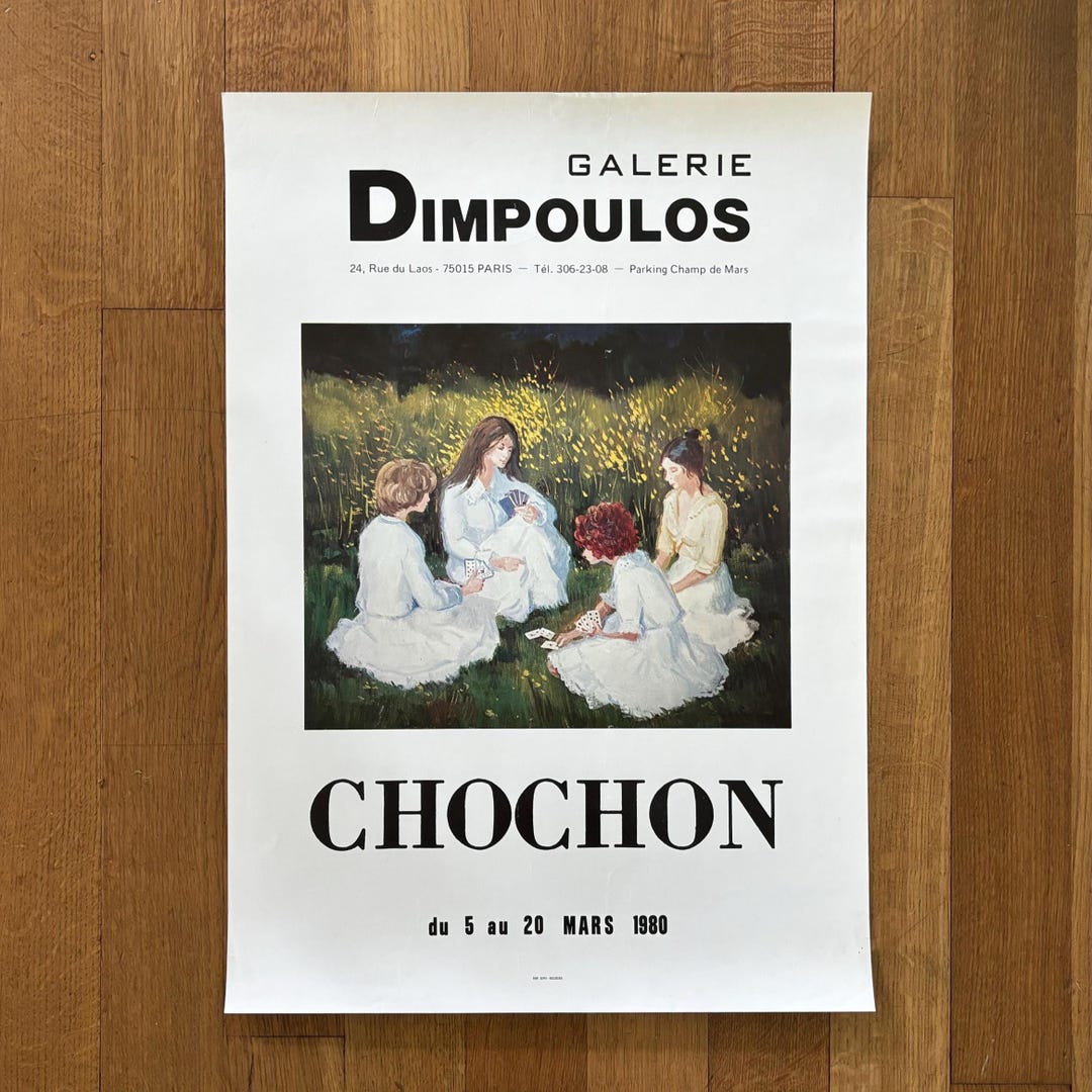 André Chochon Original Art Exhibition Poster Used - 25.2"×17.7" (64 X ...
