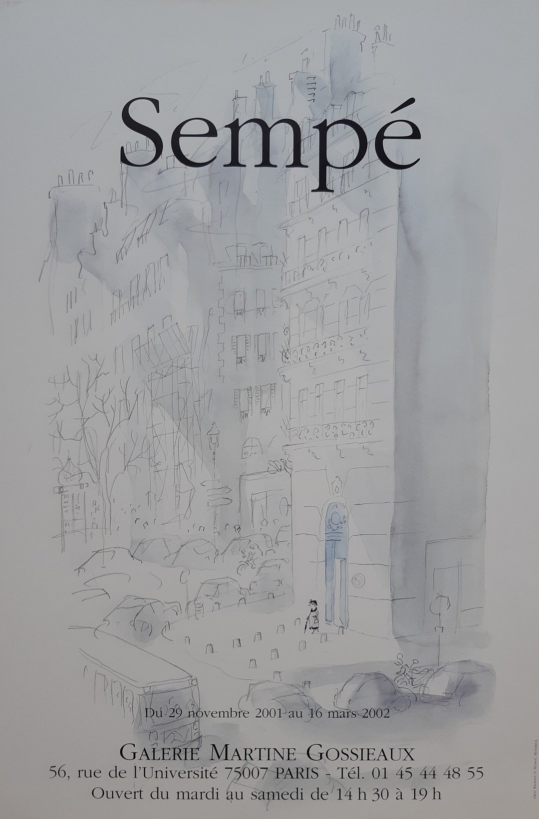 Sempé Original Exhibition Poster - 15.7"×23.6" (40×60cm) - Etsy