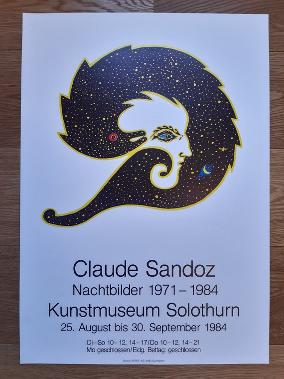 Claude Sandoz Original Art Exhibition Poster | Etsy