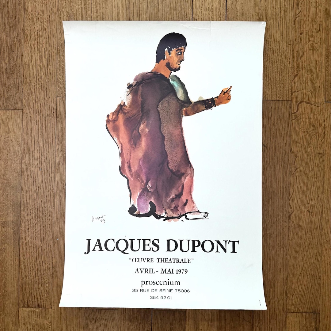 Jacques Dupont Original Art Exhibition Poster Used - 19.7"×28.3 ...