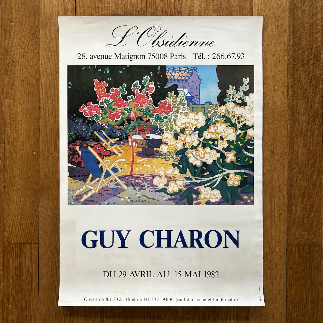 Guy Charon Original Art Exhibition Poster Used - 19.3"×27.4" (49x69.5cm ...