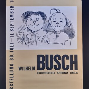 Wilhelm Busch Original Art Exhibition Poster - 27.6"×39.4" (70×100cm ...