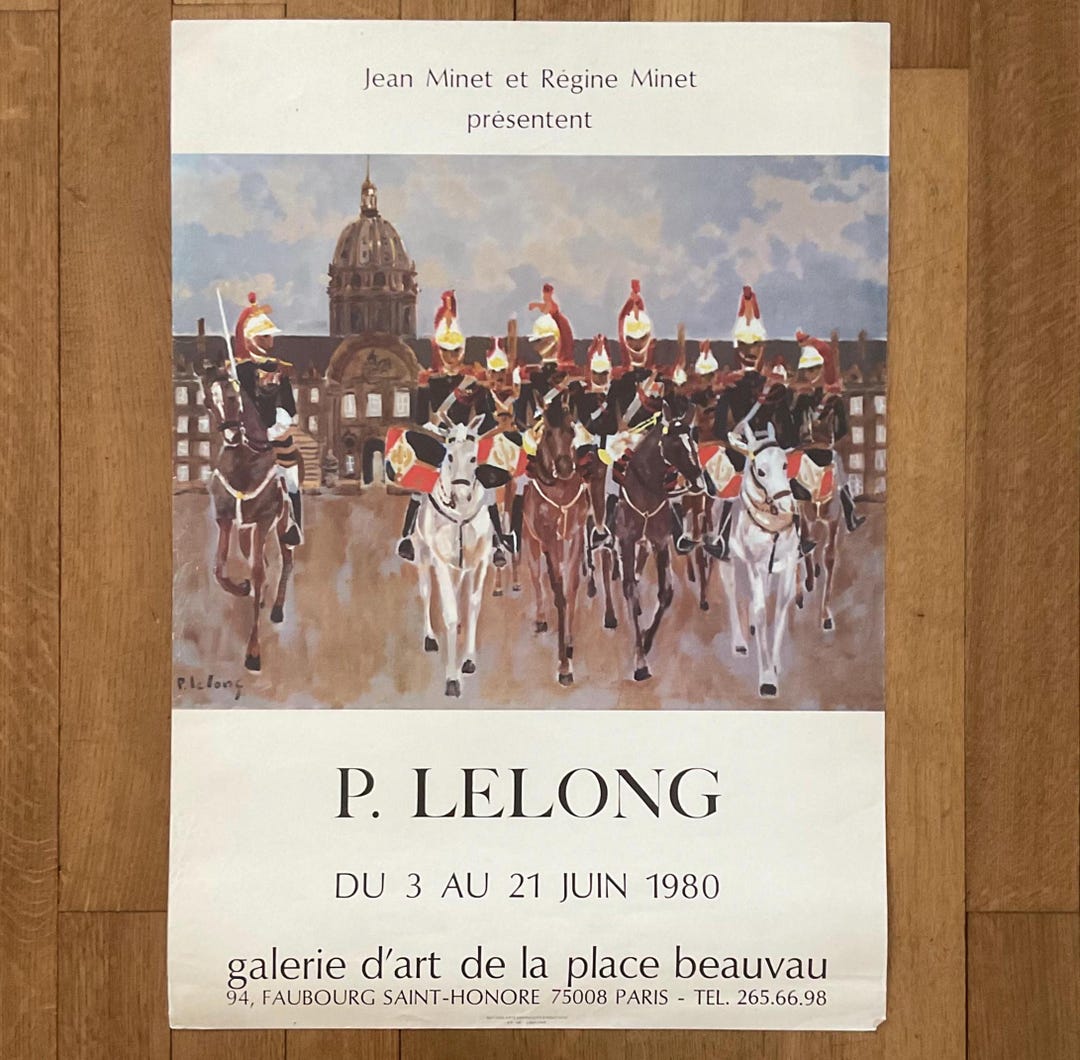 Pierre Emile Lelong Original Art Exhibition Poster Used - 21.3"×29.9 ...