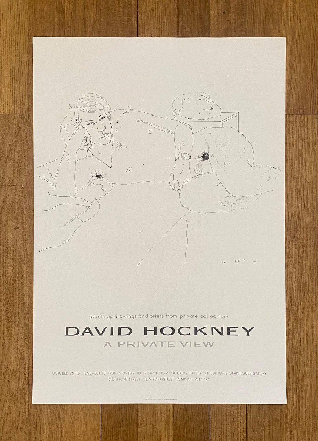 David Hockney Original Exhibition Poster Used - 23.6"×33.9" (60×86cm ...