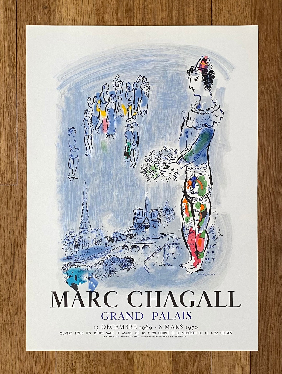 Marc Chagall Original Art Poster - 20.1"×28.0" (51×71cm) - Etsy