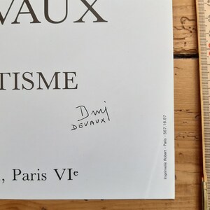 Marie Joseph Devaux Original Art Exhibition Poster Signed Used - Etsy