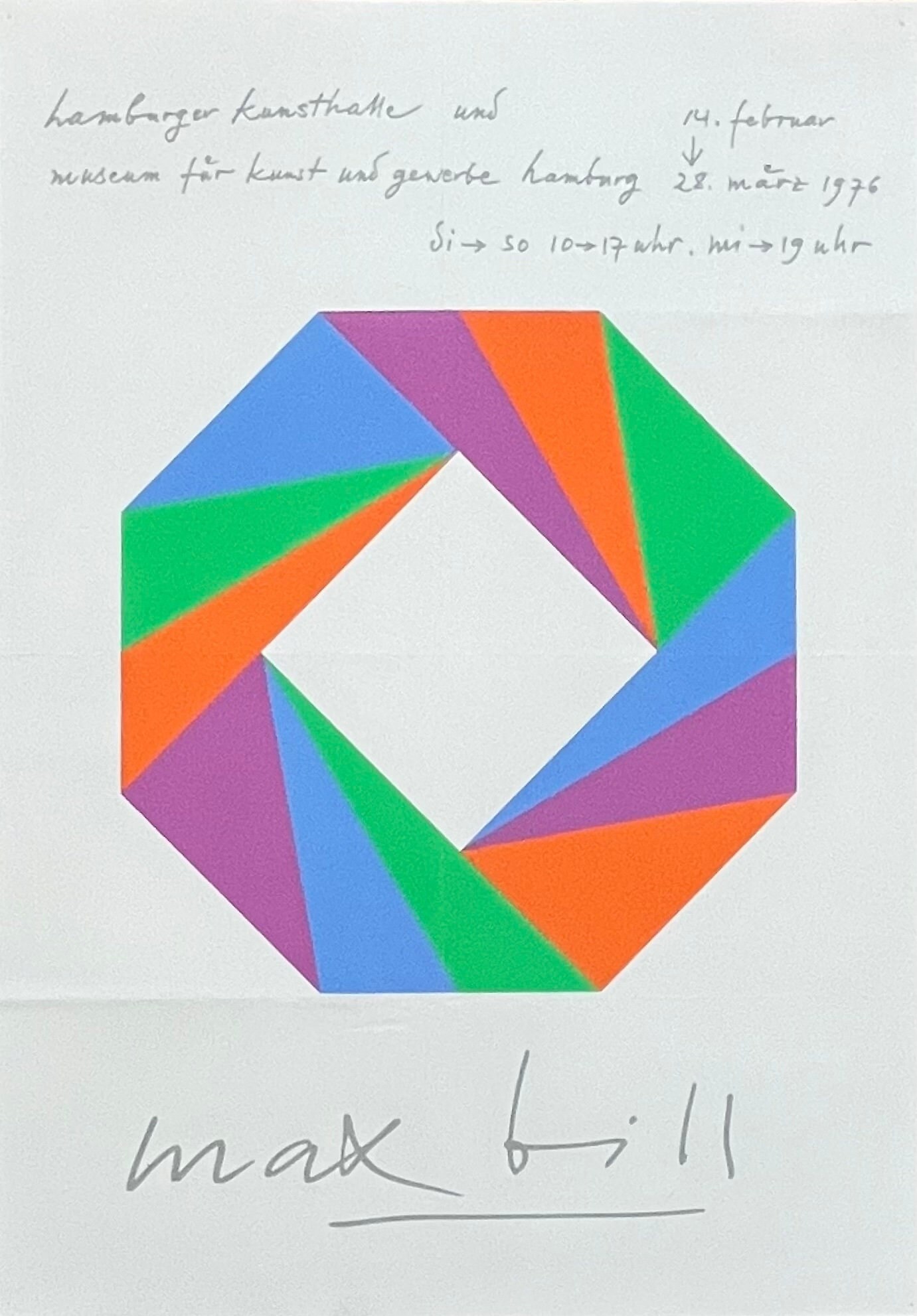 Max Bill Original Exhibition Poster Folded - Etsy