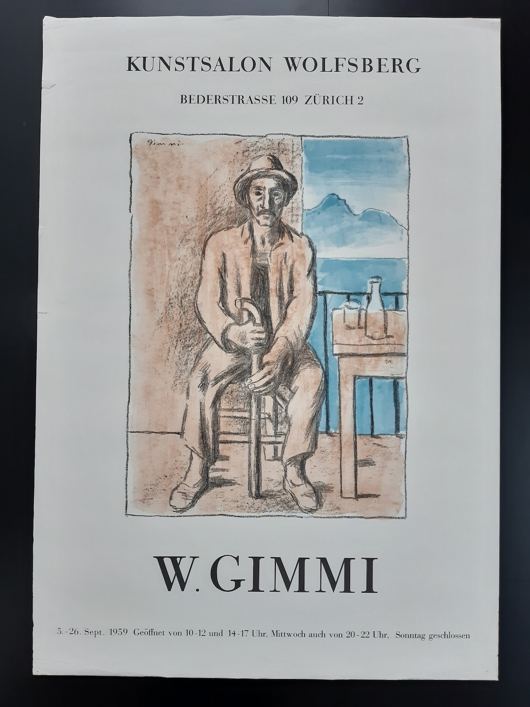 Wilhelm Gimmi Art Exhibition Poster Used - Etsy