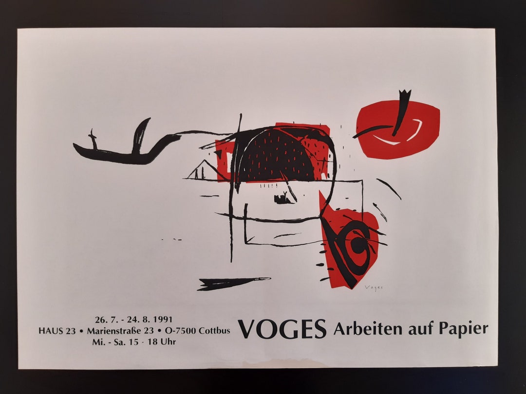 Michael Voges Original Art Exhibition Poster Signed - 33.9"×24.0" (86× ...