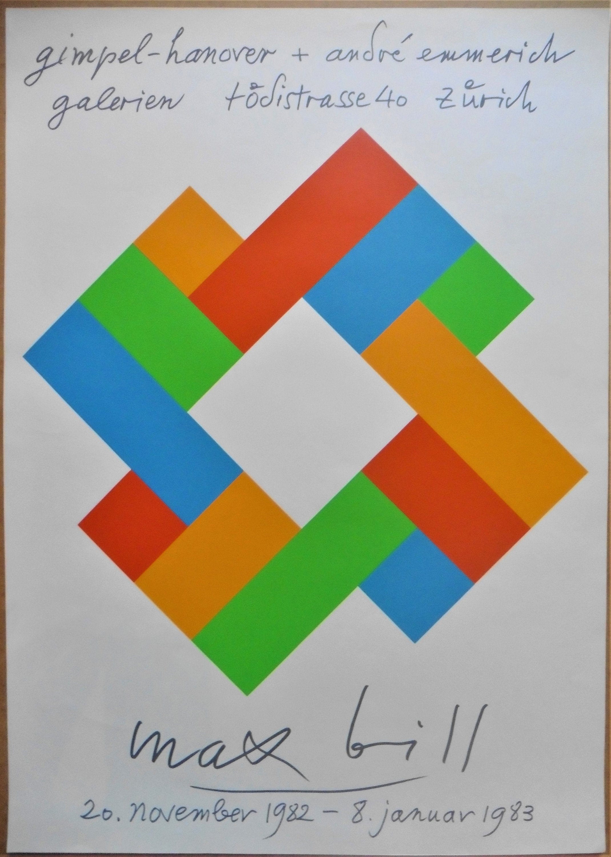 Max Bill Original Serigraph Art Poster 1982 - Etsy