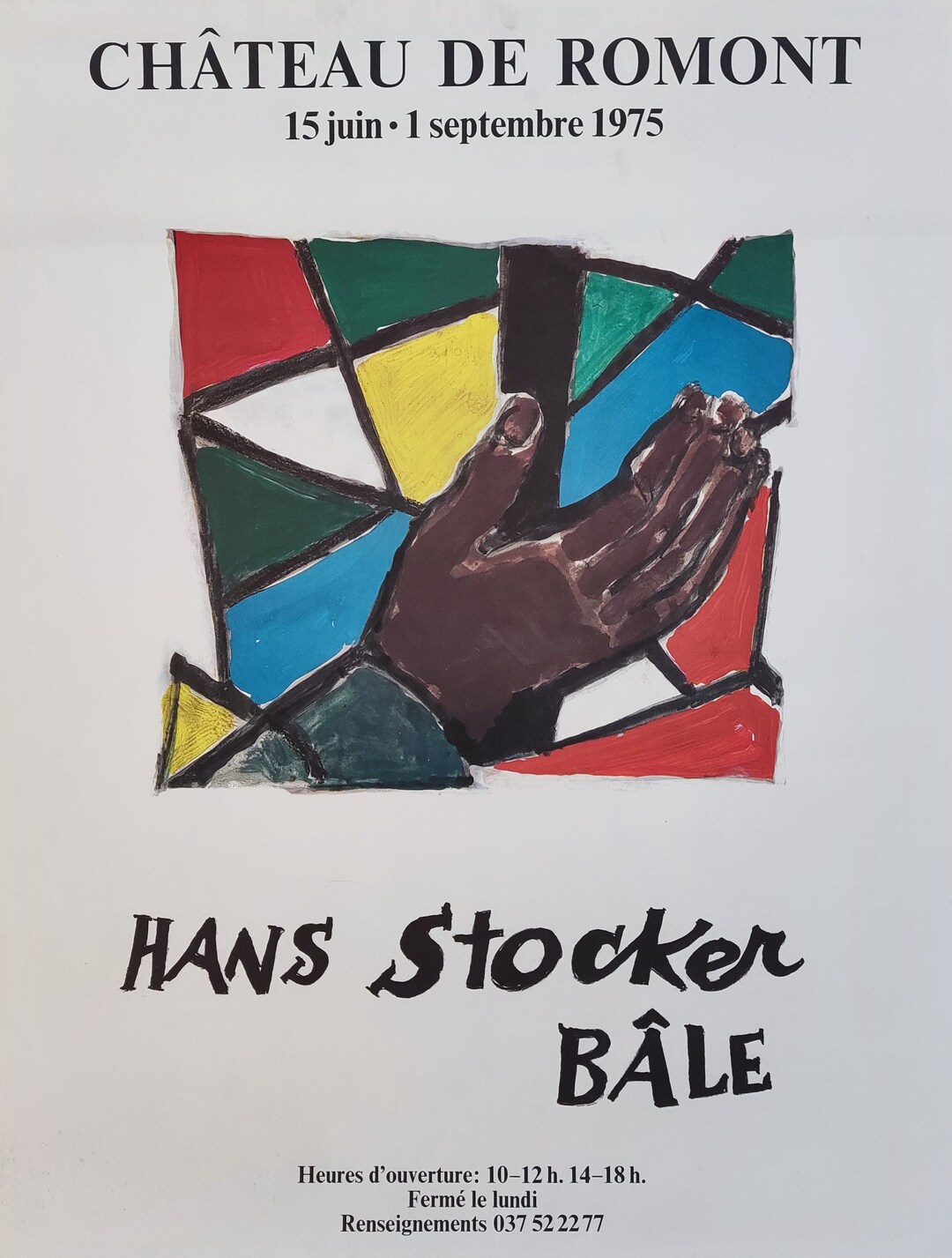 Hans Stocker Original Art Exhibition Poster Used - 19.3"×25.2" (49×64cm ...