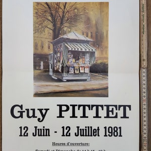 Guy Pittet Original Art Exhibition Poster Used - 13.8"×18.9" (35×48cm ...