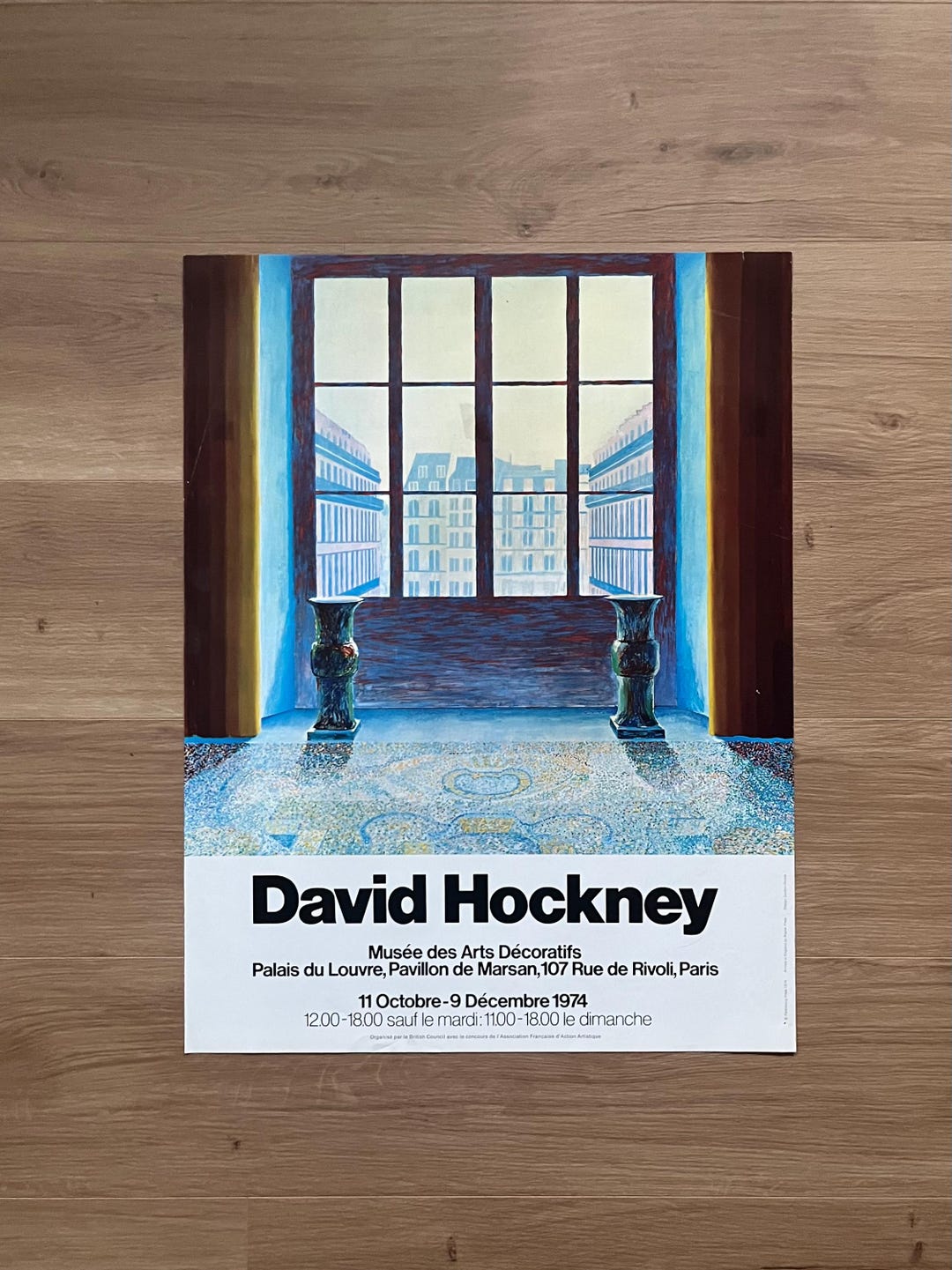 David Hockney Window - Original Art Exhibition Poster Used - 25.6" × 19 ...