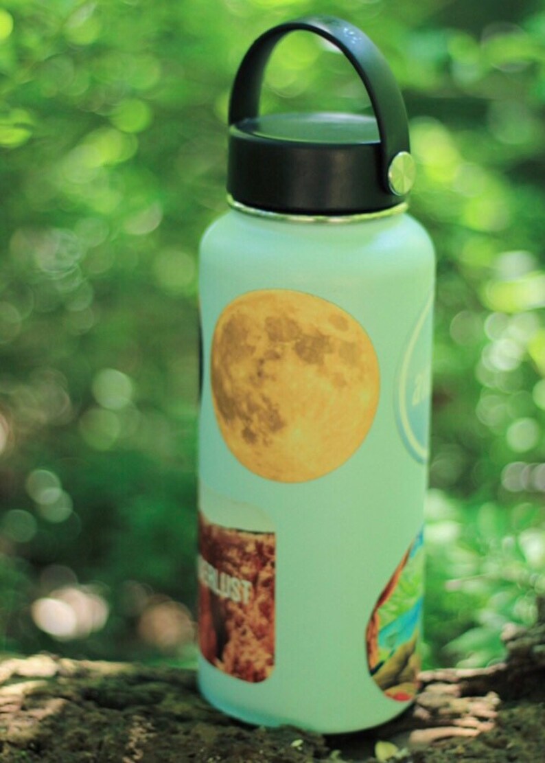 Yellow Super Moon Sticker Waterproof Laptop Sticker Full | Etsy