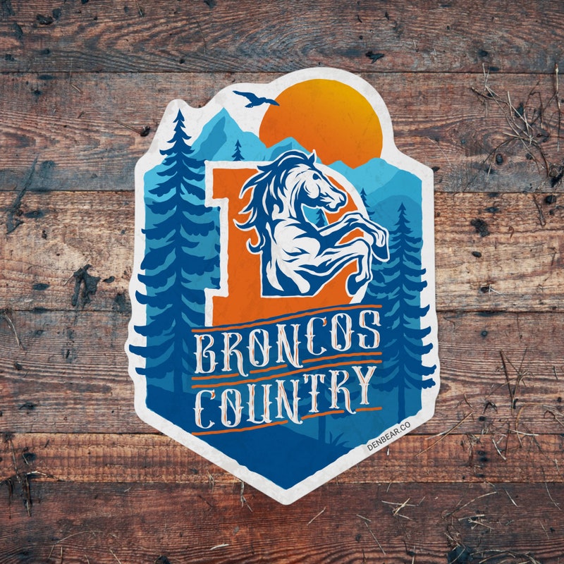 Denver Broncos Decal - Etsy