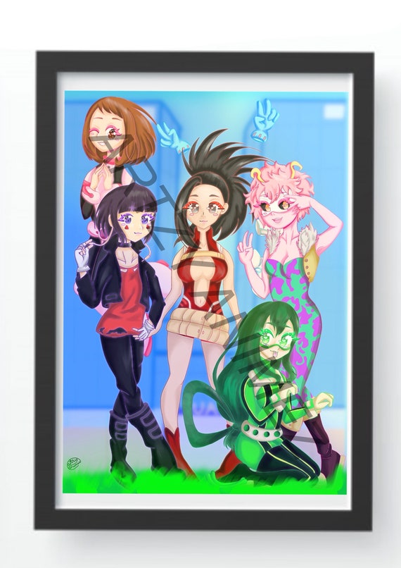 A4 My Hero Academia Girls Print Unofficial | Etsy