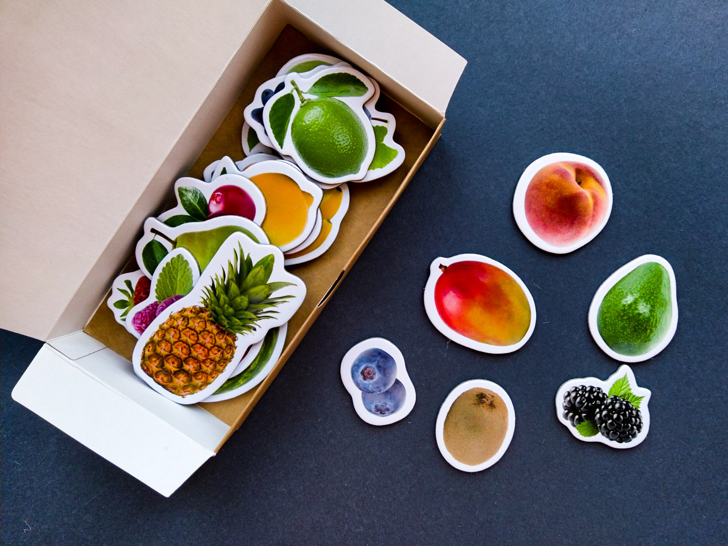 Realistic Food Magnets Set of 25 Fruits Magnets for Kids - Etsy