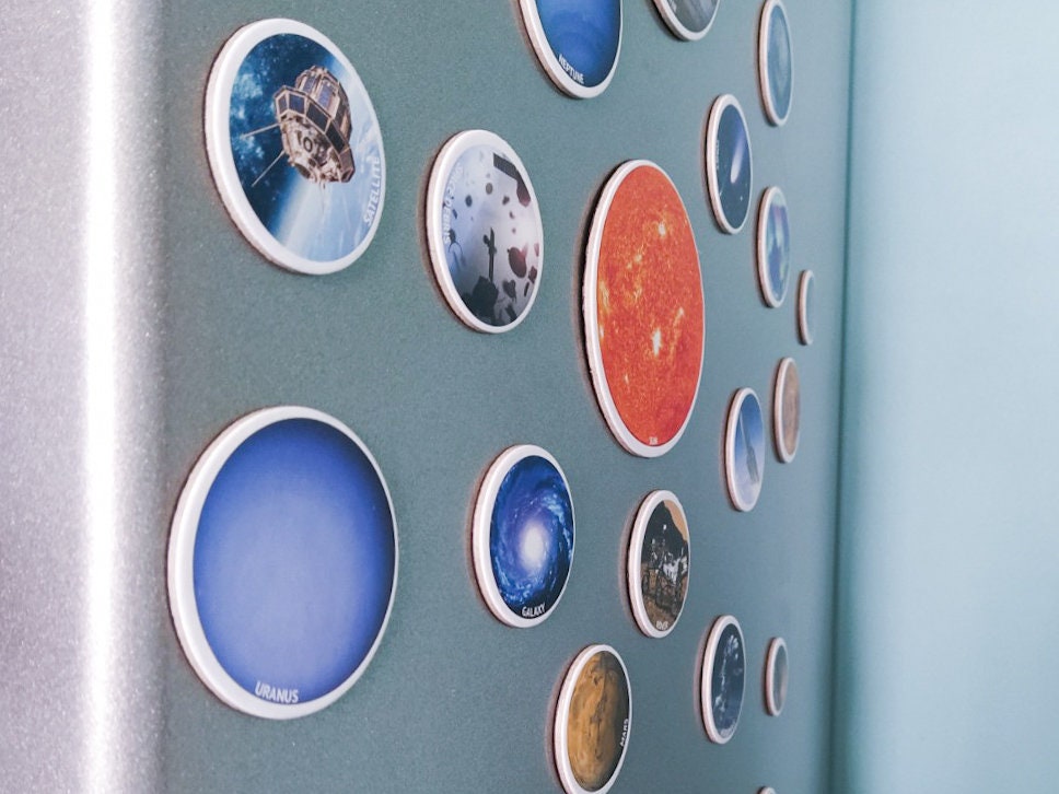 Solar system magnets for kids Set of 22 planets Educational | Etsy