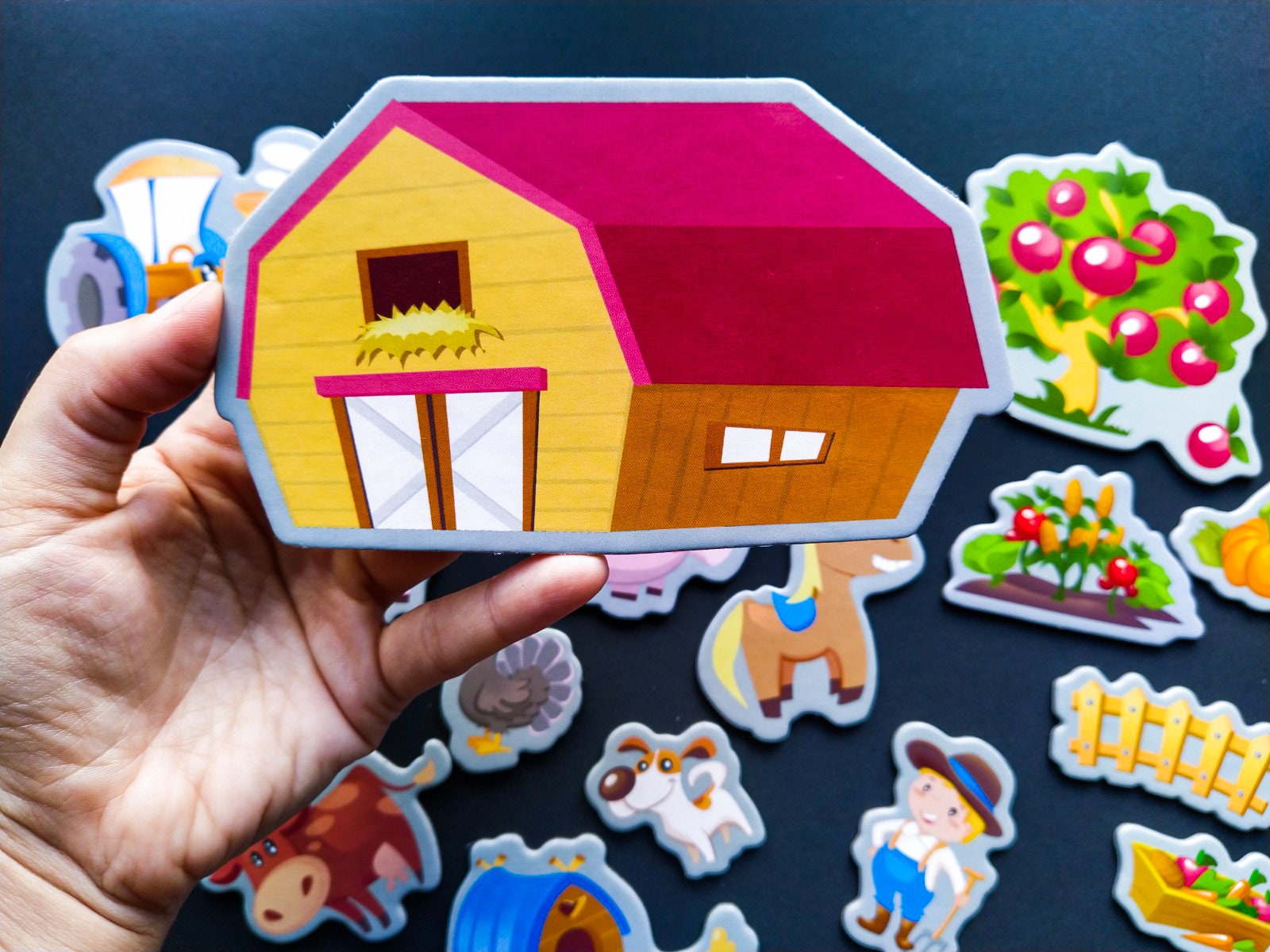 Farm animals magnets for kids Set of 18 Old macdonald | Etsy