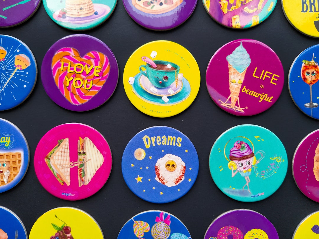 Food Magnets for Kids, Fridge Magnets, Set of 20, Cute Magnets for ...
