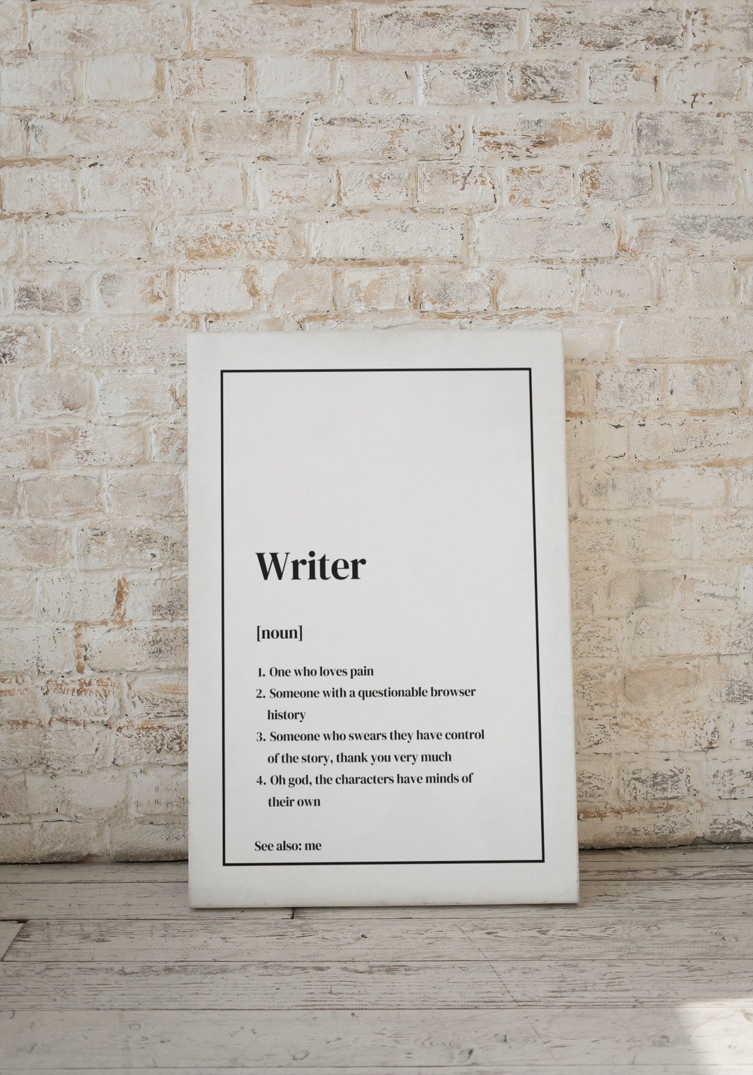 Writer Definition Print | Funny Office Decor | Gifts for Writers ...