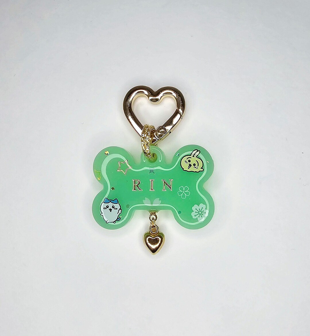 Cat and Rabbit Custom Dog Tag, Kawaii Japanese Characters Pet ID Tag ...