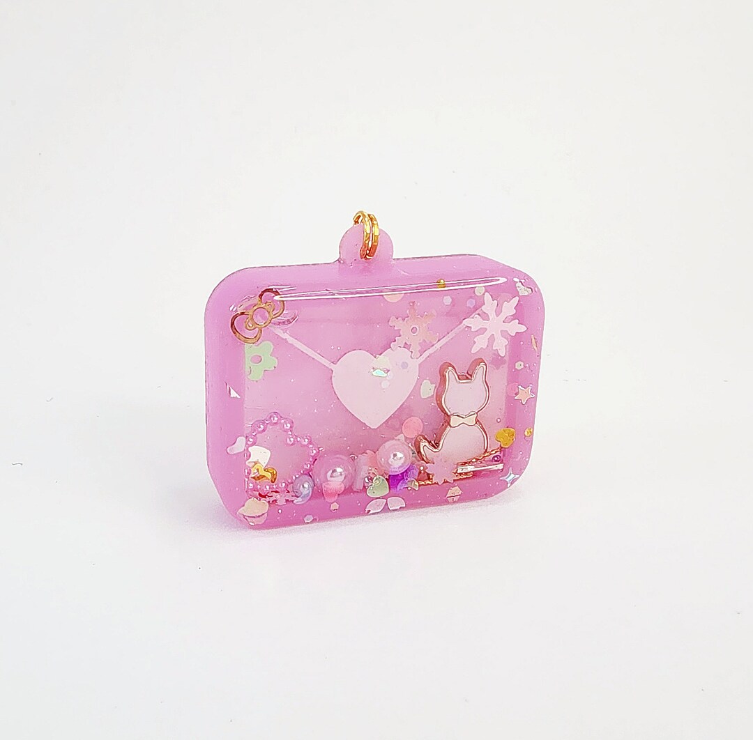 Romantic Letter Mail Shaker Charm, Letter Mail Shaker Purse Charm, UV ...