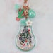 Hand Wired Terrarium Bulb Purse Charm Turquoise Flower Light - Etsy