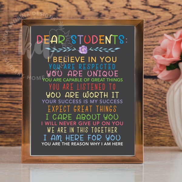 Dear Students - Etsy
