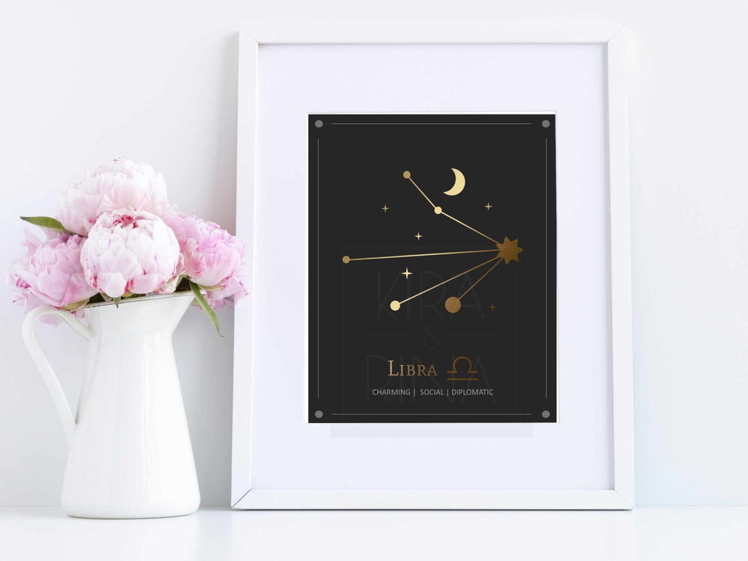 Libra Sign Printable | Living or Office Room | Zodiac Sign Printable ...