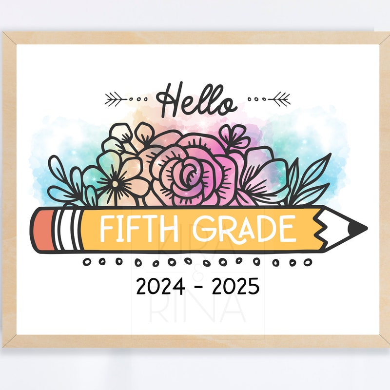 5th Grade Sign - Etsy