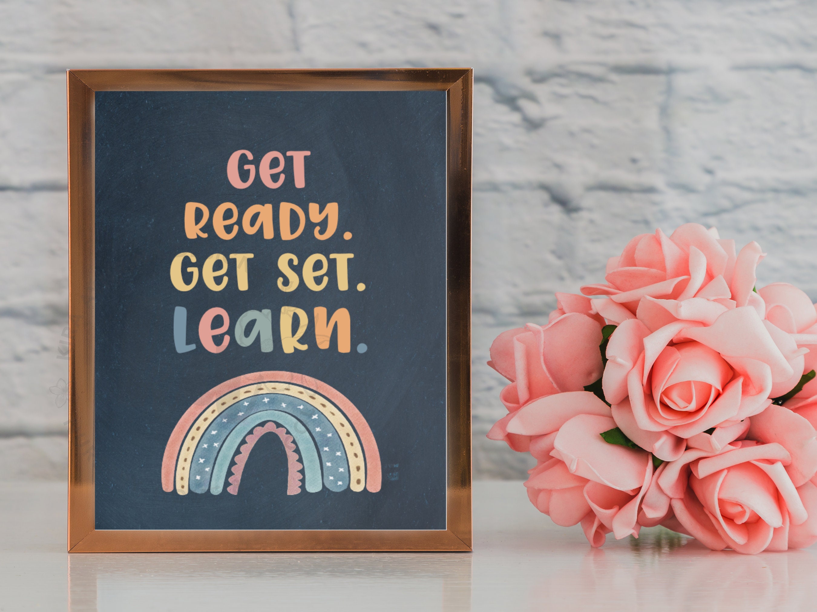 Get Ready Get Set Learn Printable Classroom Print Positive ...