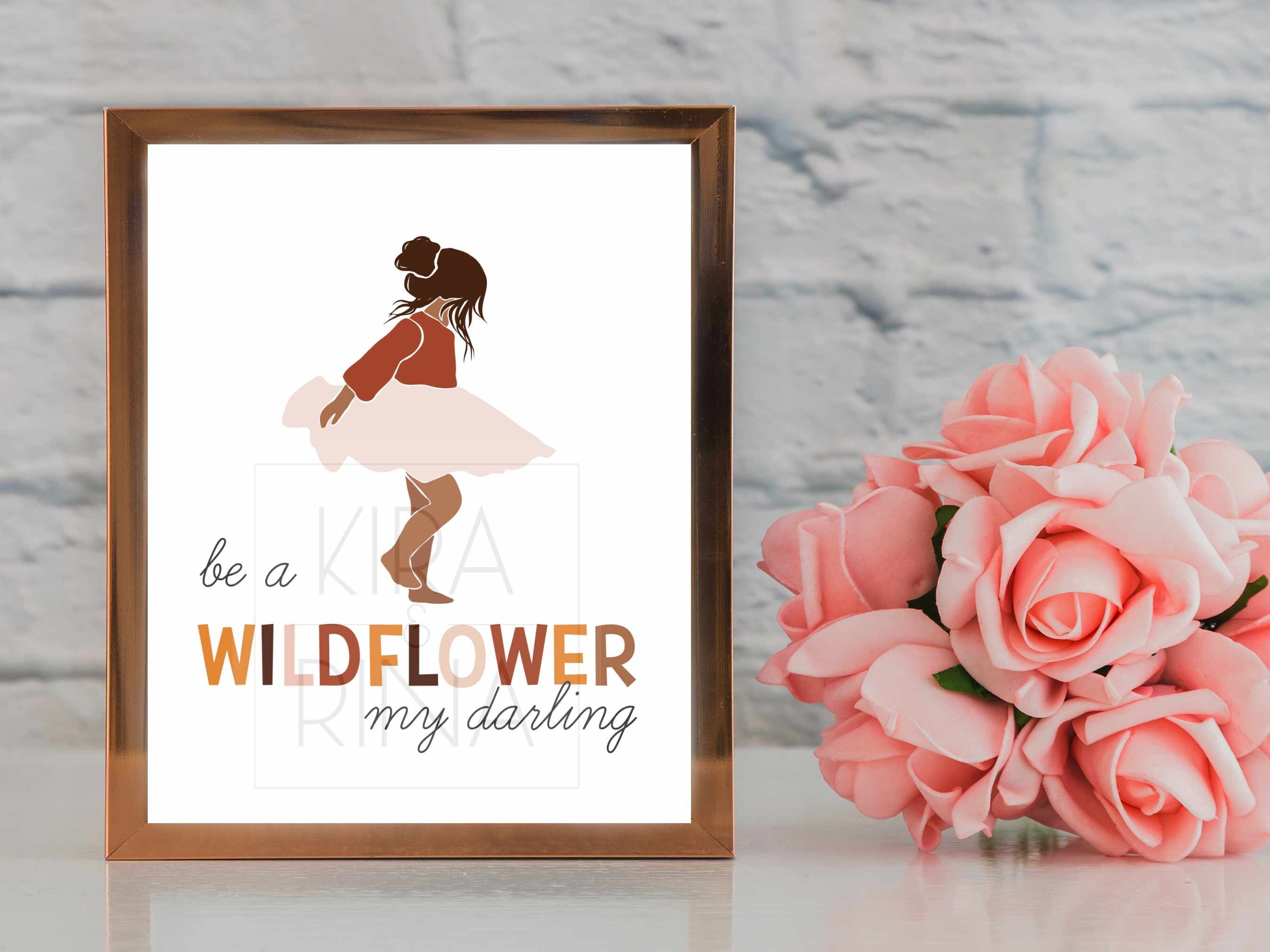 Be A Wildflower Printable | Nursery or Kids Room | Wildflower Girl Print | Digital Download ...