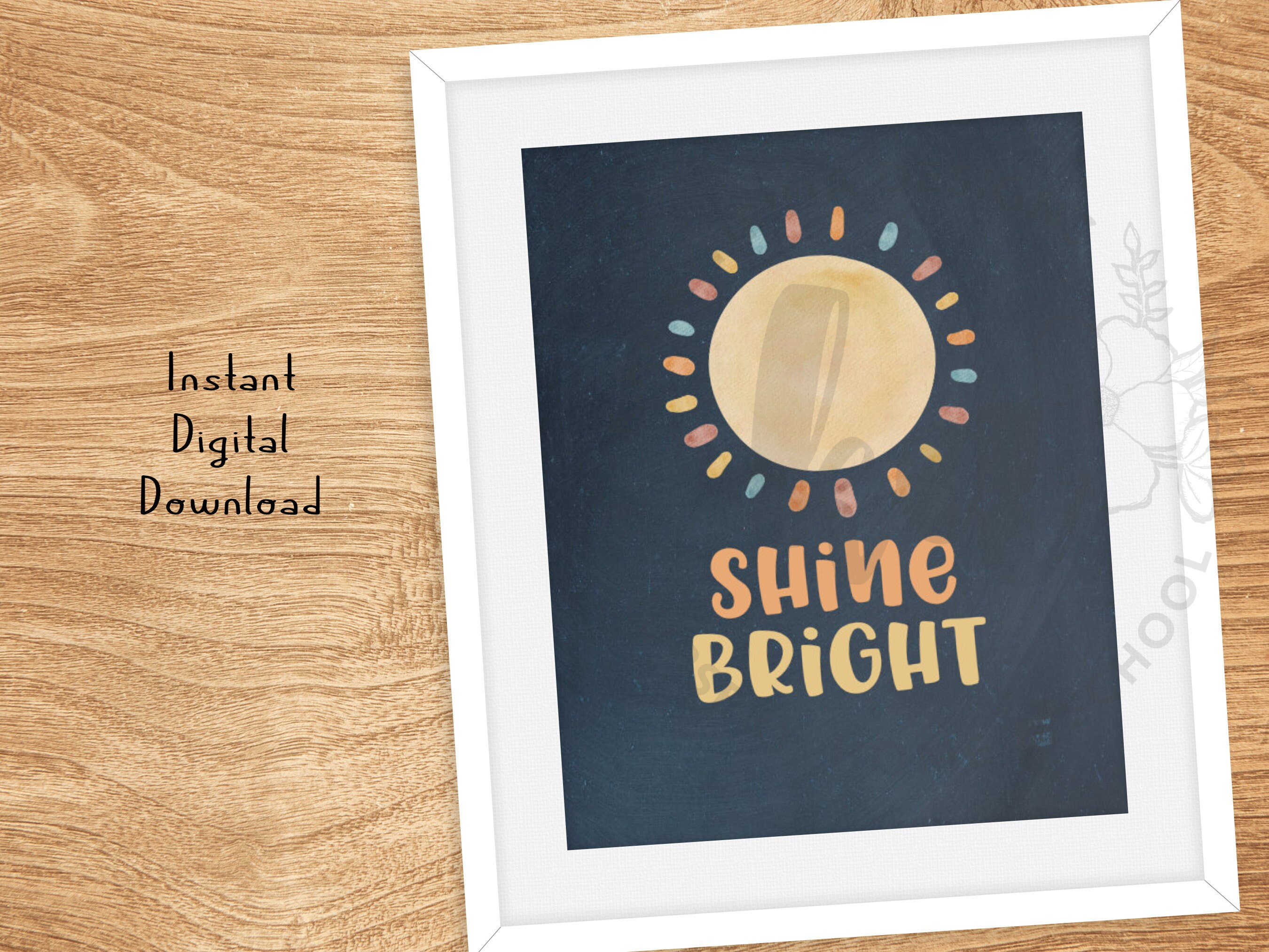 Shine Bright Printable | Classroom Print | Positive Inspirational ...