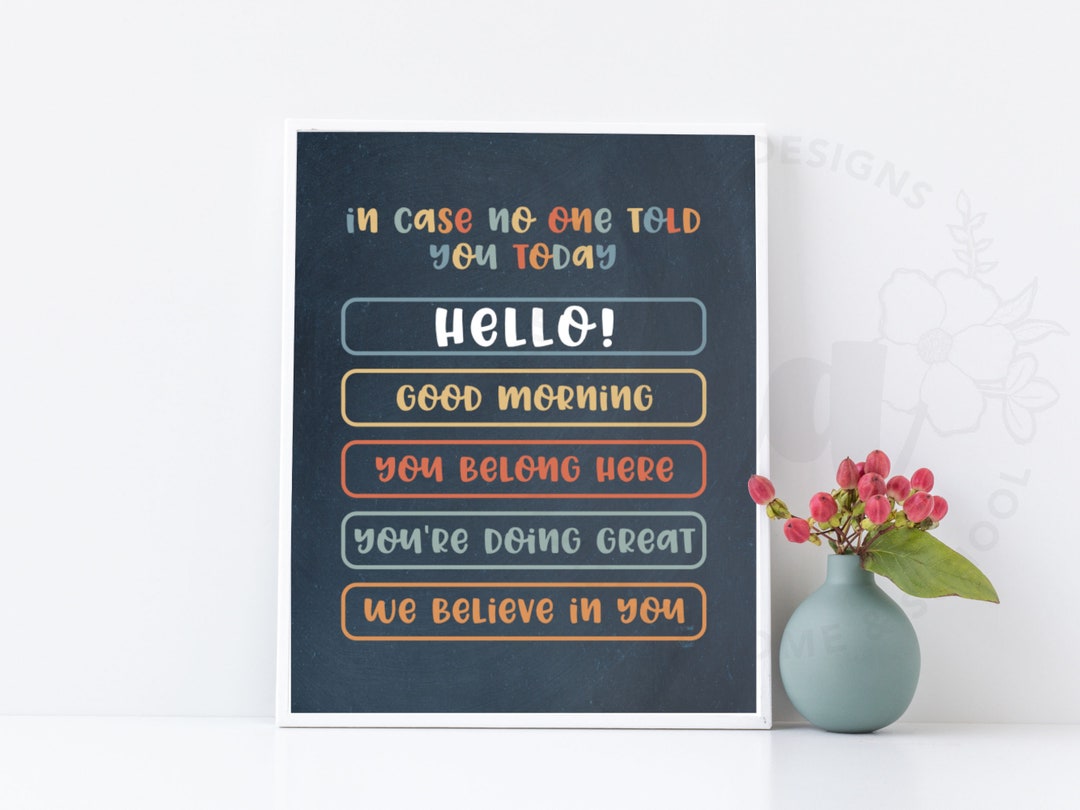 In Case No One Told You Printable | Classroom Print | Positive ...