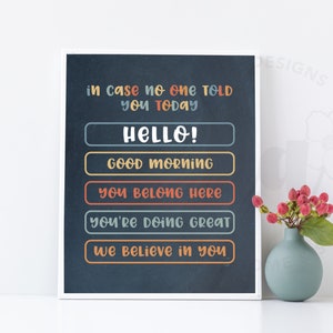 In Case No One Told You Printable | Classroom Print | Positive ...