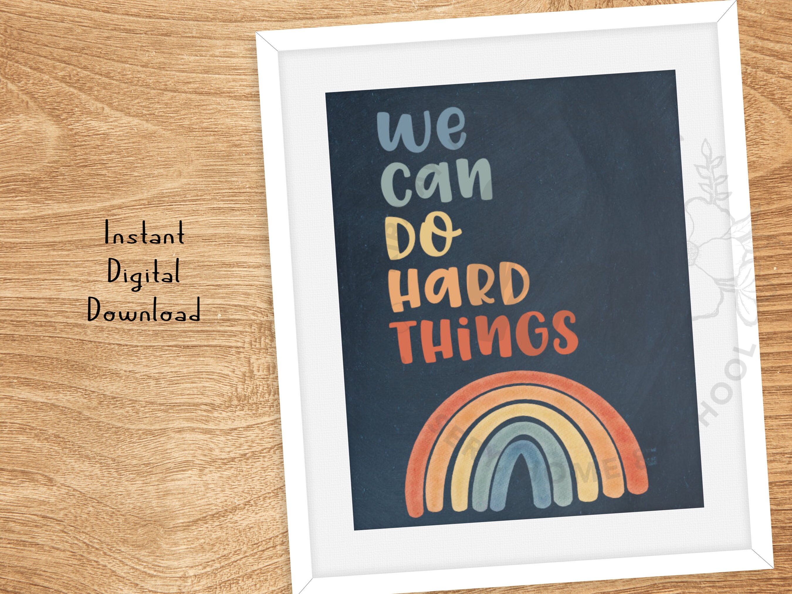 We Can Do Hard Things Printable | Classroom Print | Positive ...