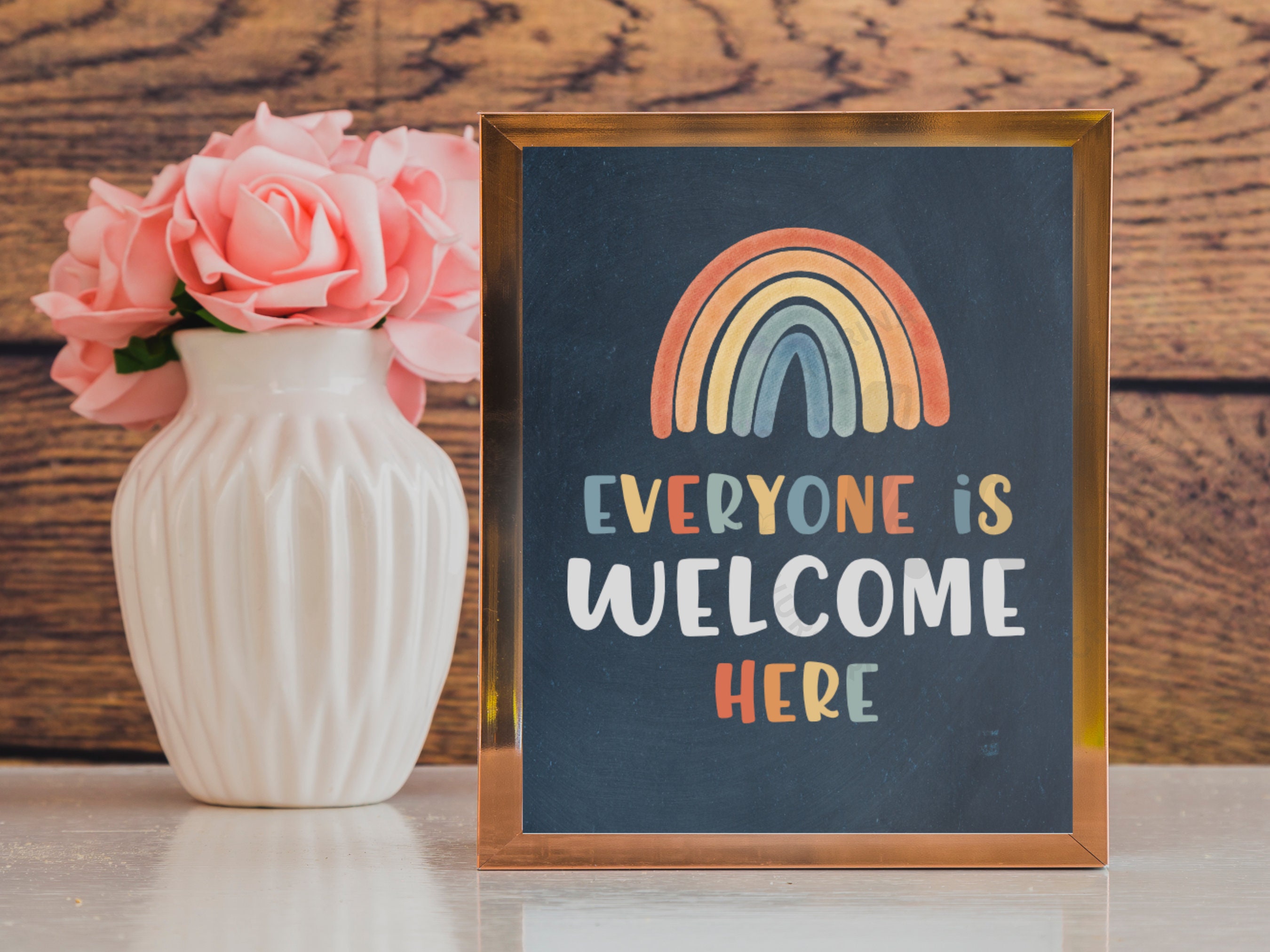 Everyone is Welcome Here Printable | Classroom Print | Positive ...