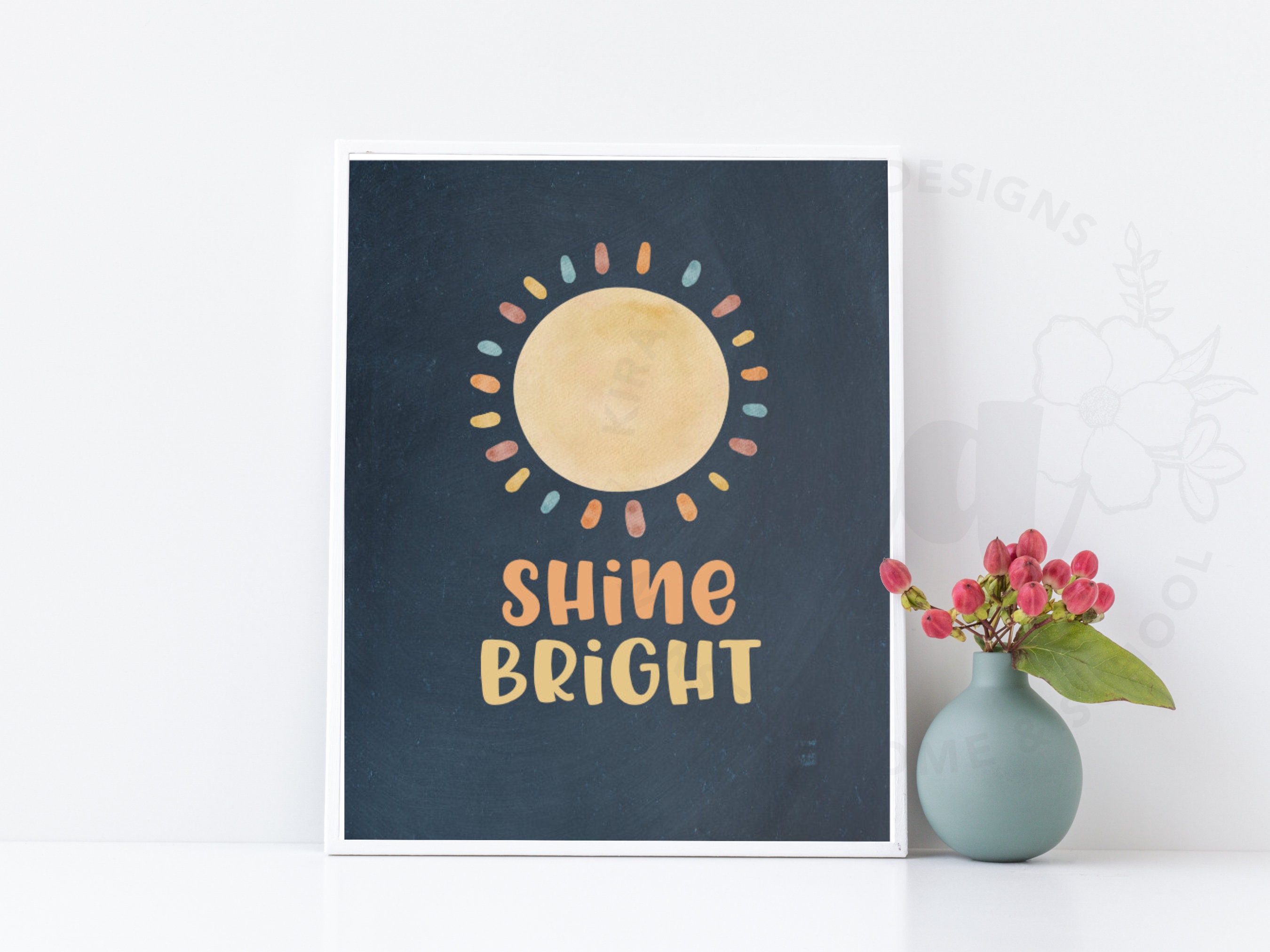 Shine Bright Printable | Classroom Print | Positive Inspirational ...
