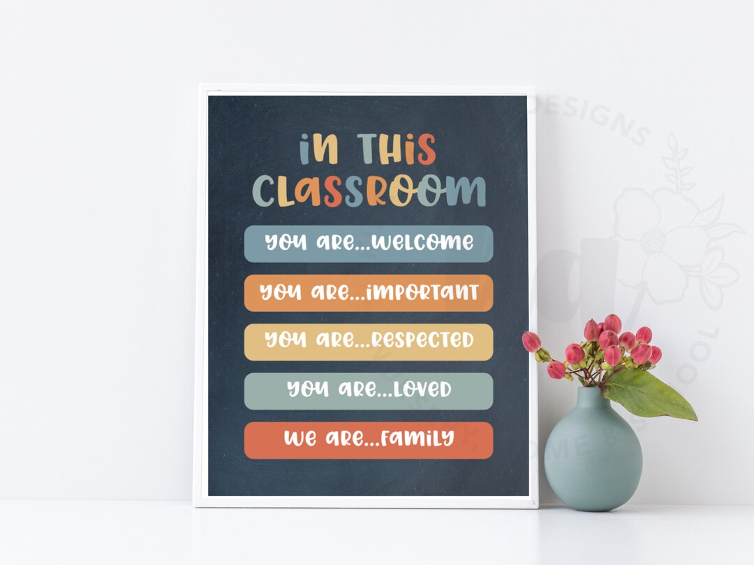 In This Classroom Printable | Classroom Print | Positive Inspirational ...