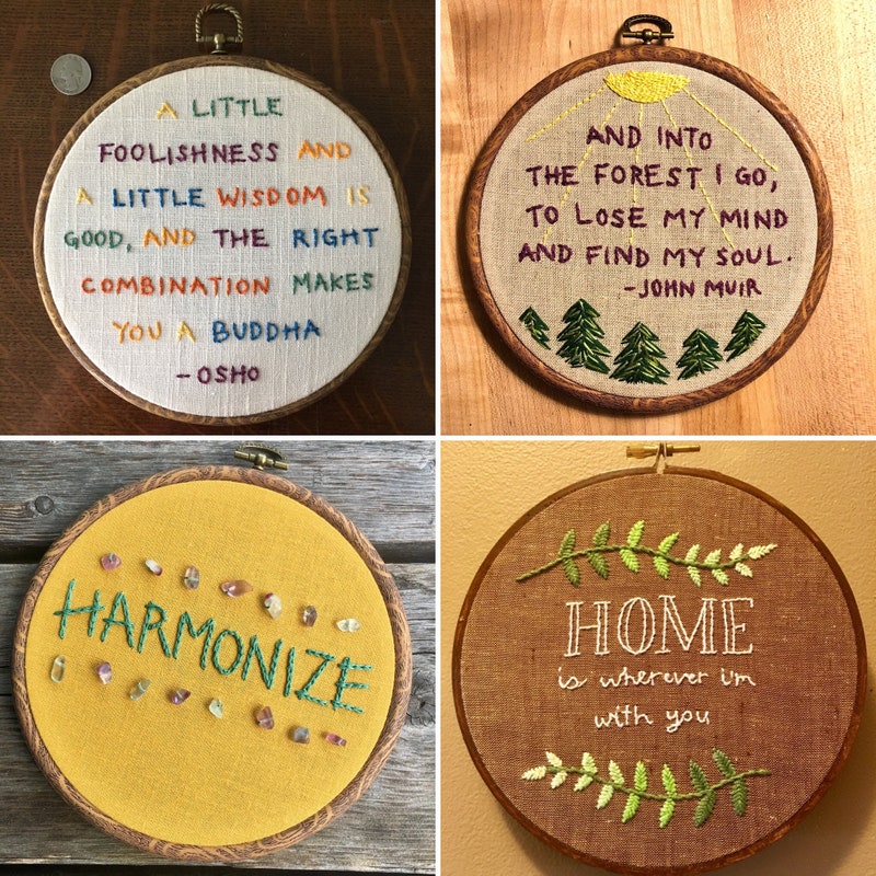 Embroidered Quote - Etsy