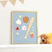 Baseball Art for Kids - Kid's Sports Poster - Printable Art - Blue Boy ...