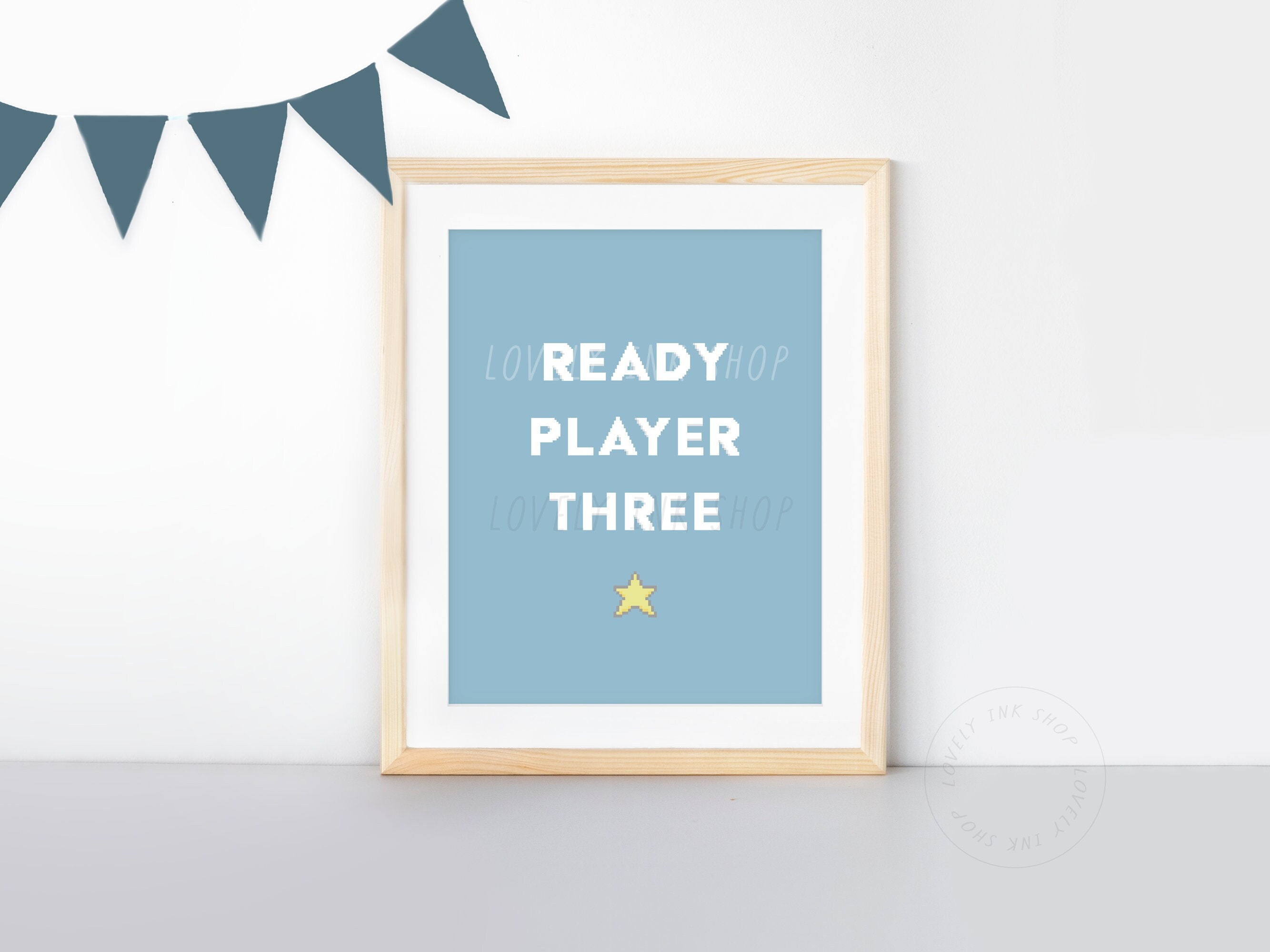 Ready Player Three Nursery Art - Art for Baby’s Room - Video Game Art ...
