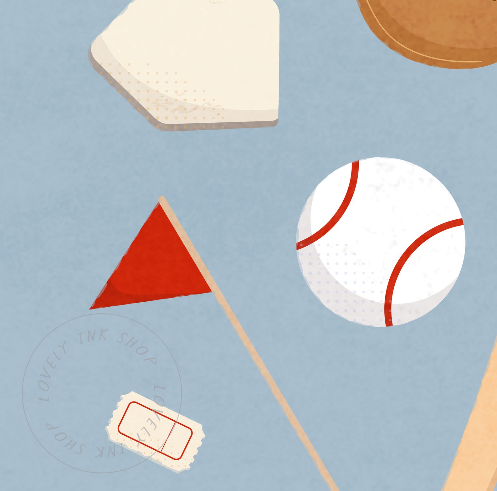 Baseball Art for Kids - Kid's Sports Poster - Printable Art - Blue Boy ...