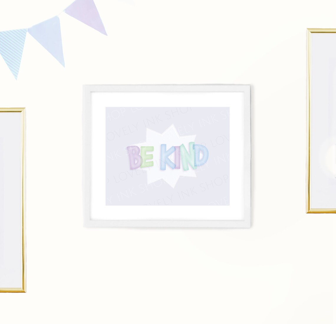 Be Kind Blue Printable Nursery Art Boys Room Decorating | Etsy